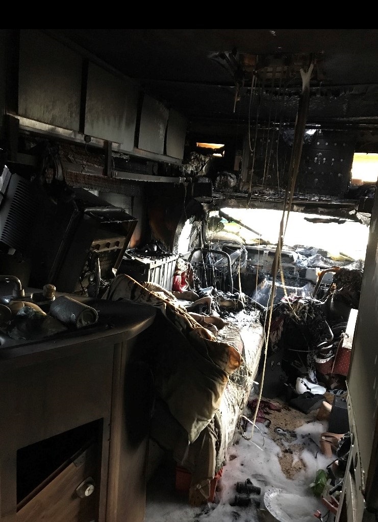 RV fire doused by hoses, fire extinguishers before fire crews arrive ...